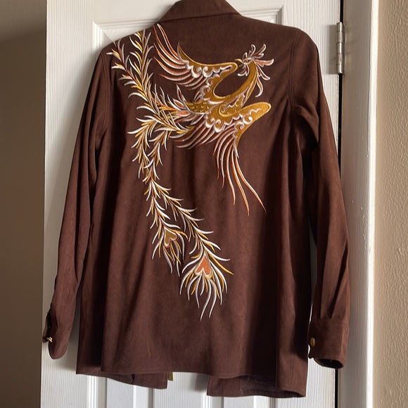 Bob Mackie | Jackets & Coats | Bob Mackie Pants Suit Pheonix Rising ...